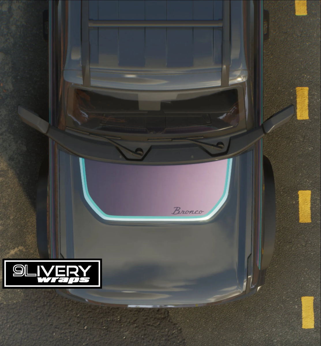 Ford Bronco Heritage Style Upper Door Stripes - Retro/Vaporwave/Custom